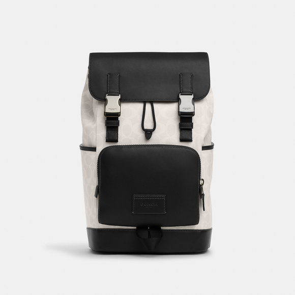 Coach | Bags | Nwt Coach Outlet Track Backpack In Colorblock Signature ...
